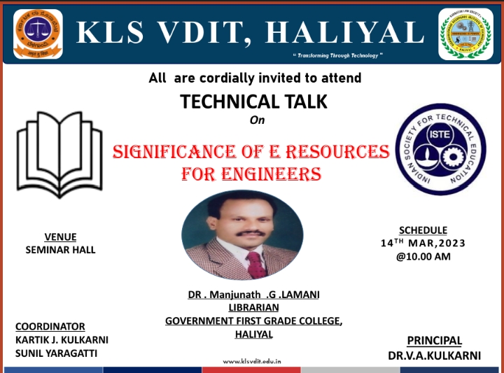 KLS, VISHWANATHRAO DESHPANDE INSTITUTE OF TECHNOLOGY, HALIYAL ...