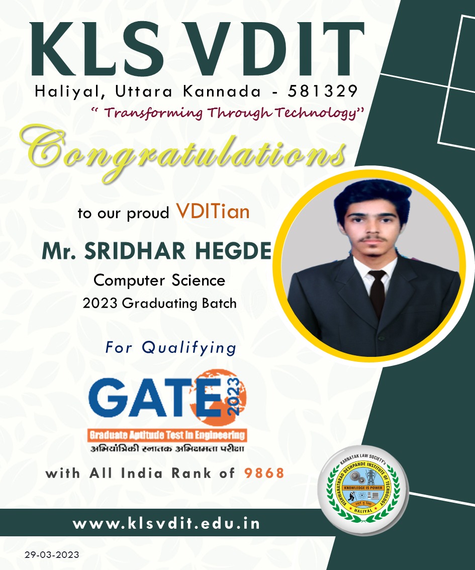 KLS, VISHWANATHRAO DESHPANDE INSTITUTE OF TECHNOLOGY, HALIYAL ...